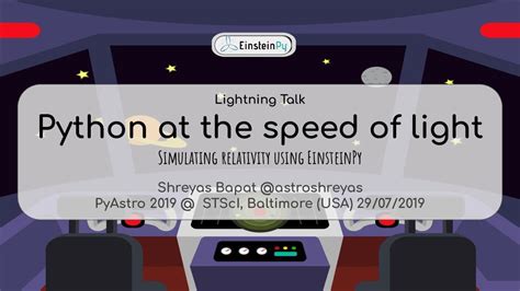python at the speed of light simulating relativity using