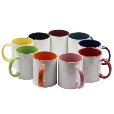 Round Sublimation Inside Handle Color 11oz White Mug Material Ceramic