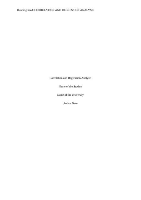 Introduction To Correlation And Regression Analysis