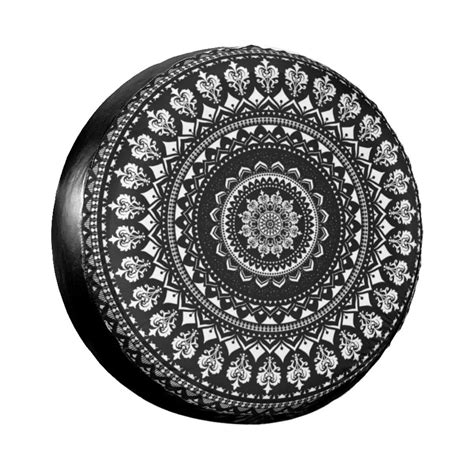 Blue Purple Mandala Boho Spare Tire Cover Universal Sunscreen