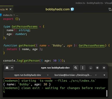 destructuring object parameters in typescript functions bobbyhadz