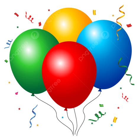 Globos De Cumpleaños Vector Decorativo Hd Png Dibujos Cumpleaños