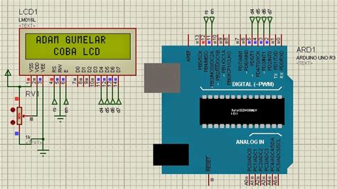 otomasi and robotika menampilkan karakter dari arduino ke