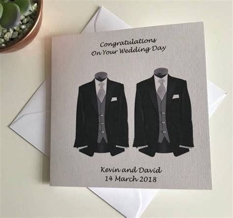 Personalised Gay Wedding Card Etsy Uk