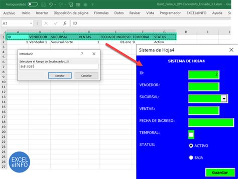 generador automático de formularios en excel usando vba y