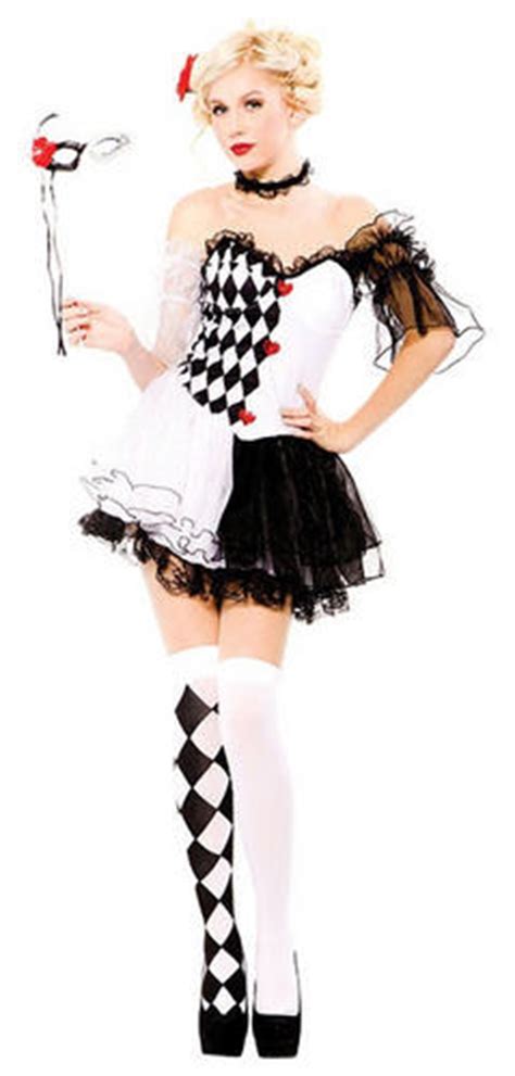 Harlequin Jester Clown Circus Costume Halloween Medieval Adult Fancy