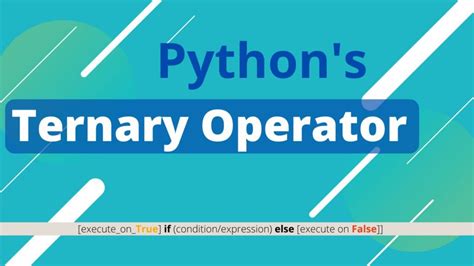 ternary operator with various usecases in python example aipython