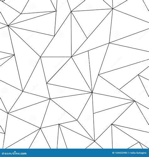 Abstract Triangle Seamless Pattern Irregular Polygonal Linear Grid