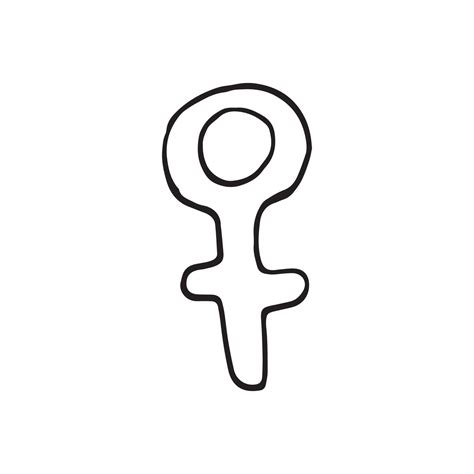Hand Drawn Doodle Illustration Women Concept Design Symbols Of