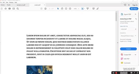 how to convert a scanned pdf into a text pdf retaining layouts fonts