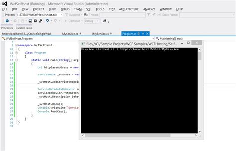 host wcf in console application