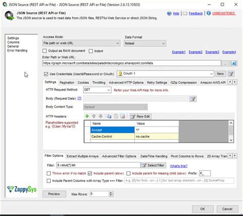 Calling Sharepoint 365 Rest Api In Ssis Zappysys Blog