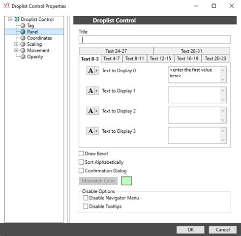 droplist control widget legacy version