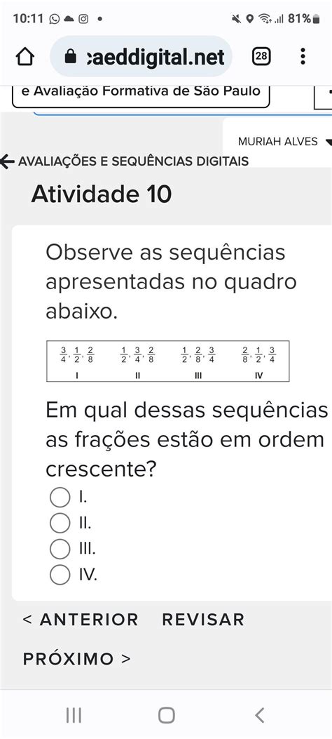 Observe As Quatro Relações Apresentadas No Quadro Abaixo