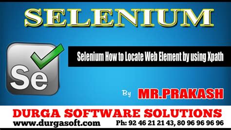 selenium how to locate web element by using xpath youtube