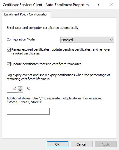 how to request ssl certificates from a windows certificate server