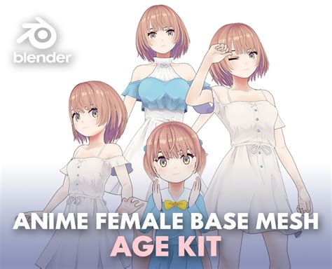 Anime Female Base Mesh Age Kit Flippednormals