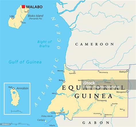 Equatorial Guinea Political Map Stock Illustration Download Image Now