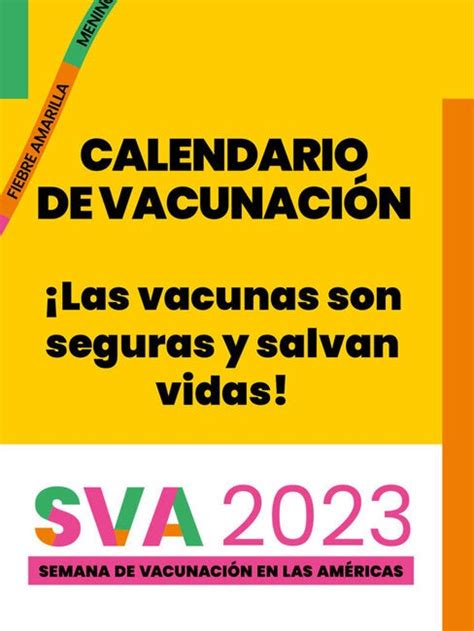 Semana De Vacunación En Las Américas 2023 Folleto Argentina Ops Oms