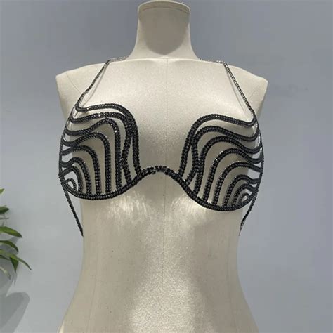 Fashion Sexy Halter Rhinestone Corset Crop Top Women Clothes Club Party