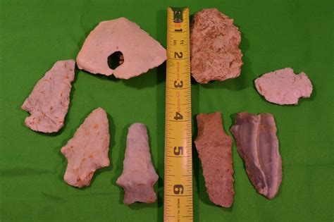 8 Original Indian Native American Arrowheads Artifacts Arkansas Find