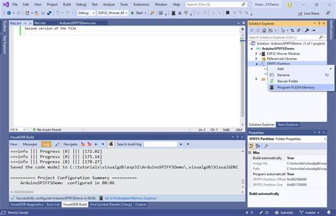 accessing spiffs partitions from esp32 arduino projects