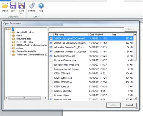 open a document logicaldoc documentation