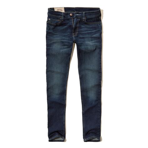 Lyst Hollister Super Skinny Jeans In Blue For Men