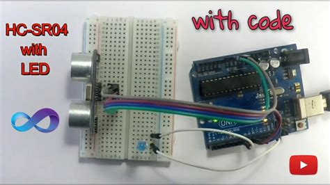 ultrasonic sensor for detecting obstacles hc sr04 led