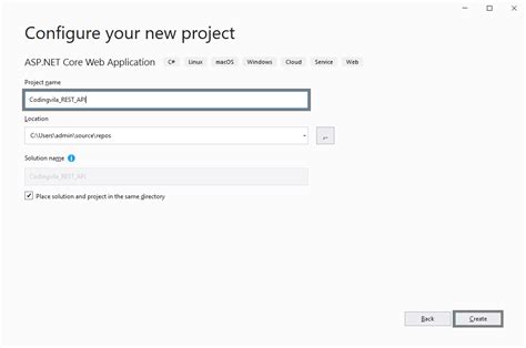 create rest api with asp core 5 0 and entity framework