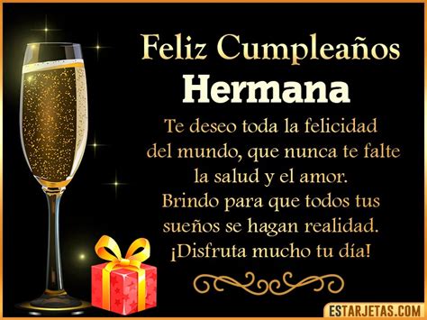 Feliz Cumpleaños Hermana Imágenes  Tarjetas Y Mensajes