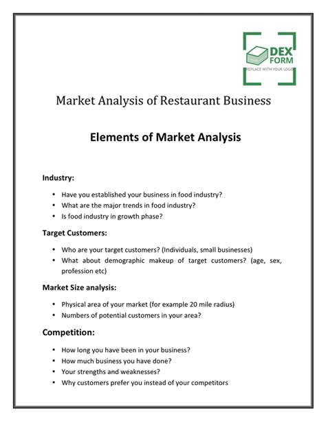 Sample Market Analysis Template In Word And Pdf Formats Page 2 Of 2
