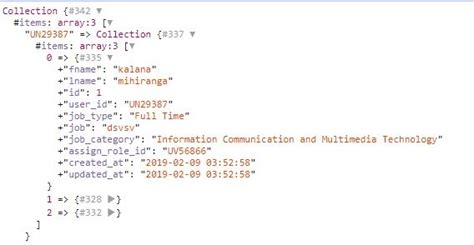 php can t view collection of data in laravel stack