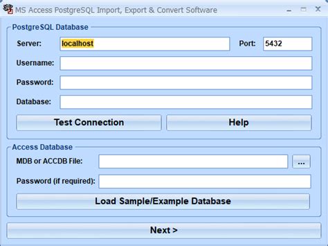 ms access postgresql import export and convert software