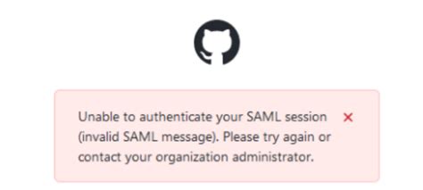 Git Unable To Authenticate Your Saml Github Stack Overflow