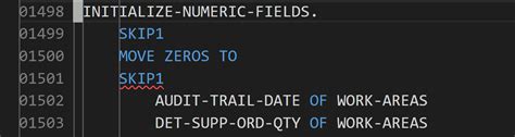 cobol compile directives skip1 error token unexpected tokens