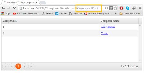 pass and get query string value using jquery in kendo ui