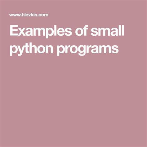 examples of small python programs ift tt 39st1pg