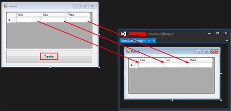 transfering rows between datagridviews across 2