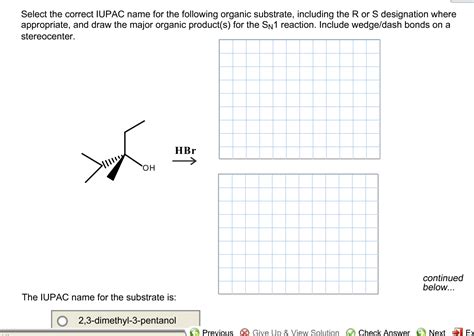 Solved Select The Correct Iupac Name For The Following