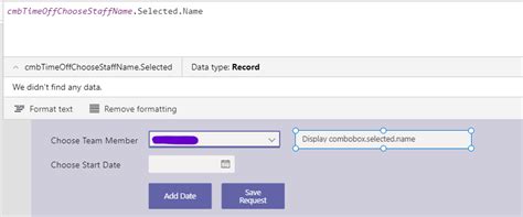solved combobox selected item not working power platform community