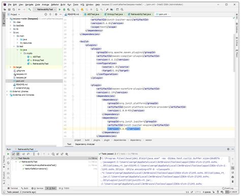 java unable to run junit tests inside a maven project in intellij