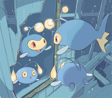 Safebooru Air Bubble Broken Mirror Bubble Chinchou Highres Lanturn