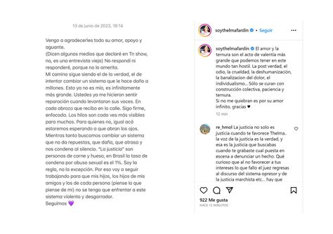 Thelma Fardín Se Expresó Tras La Reaparición De Juan Darthés “los