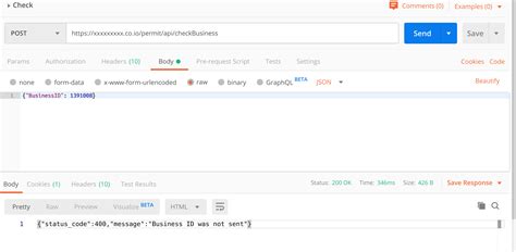 python x unable to post request successfully when i select raw json