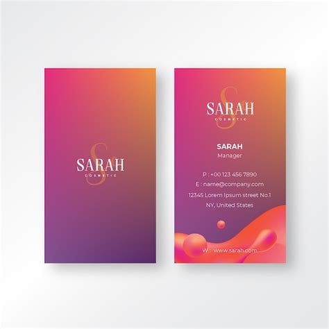 Premium Vector Feminine Business Card Template
