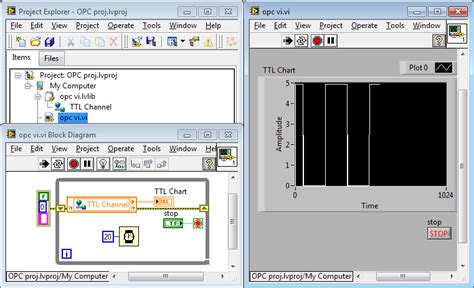 using the labview network published shared variable and opc with ni