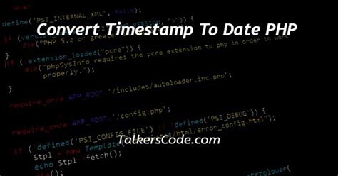convert timestamp to date php