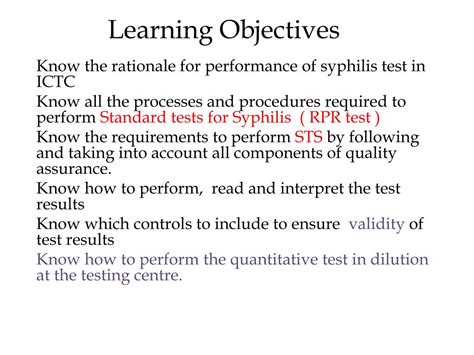 Ppt Performance Of Serological Tests For Syphilis Powerpoint