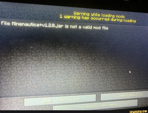 warning while loading mads l wernina has during loading file